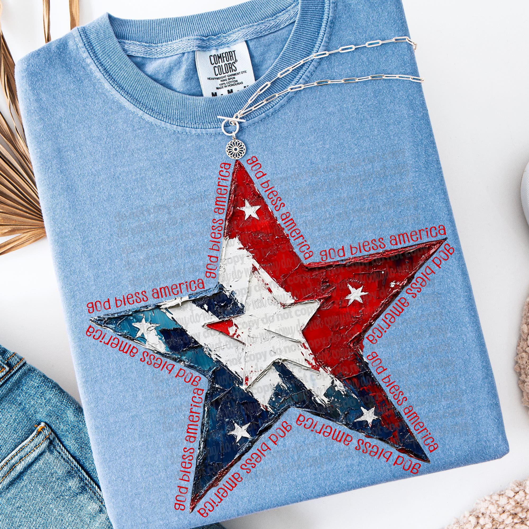 Patriotic Star - DTF Transfer – Krafty Korner Supplies