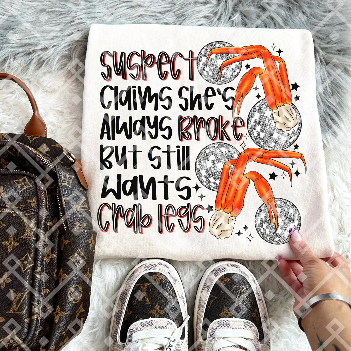 Suspect Wants Crab Legs - DTF Transfer – Krafty Korner Supplies