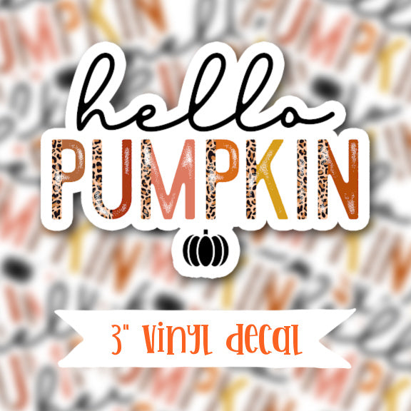 V53 Hello Pumpkin - Vinyl Sticker Decal – Krafty Korner Supplies