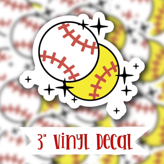V86 Softball & Baseball - Vinyl Sticker Decal – Krafty Korner Supplies